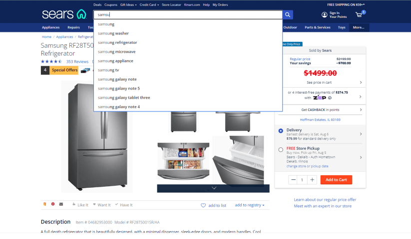 Sears Product Data Scraping Services | Scrape sears Product Data