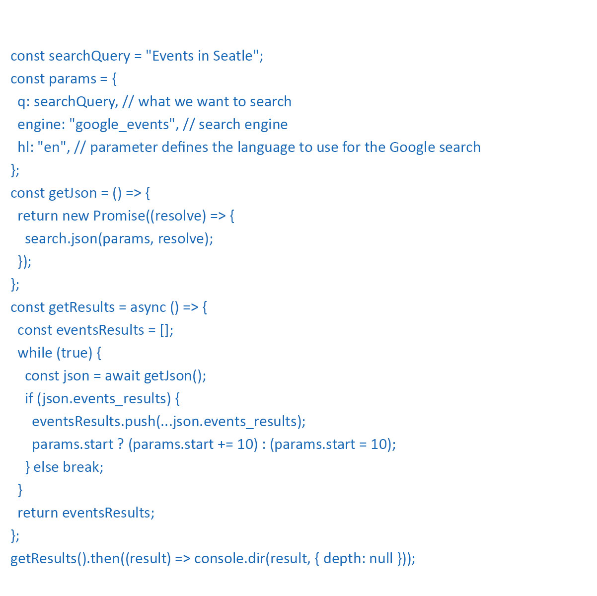 How to Scrape Google Events Results Data with Nodejs?