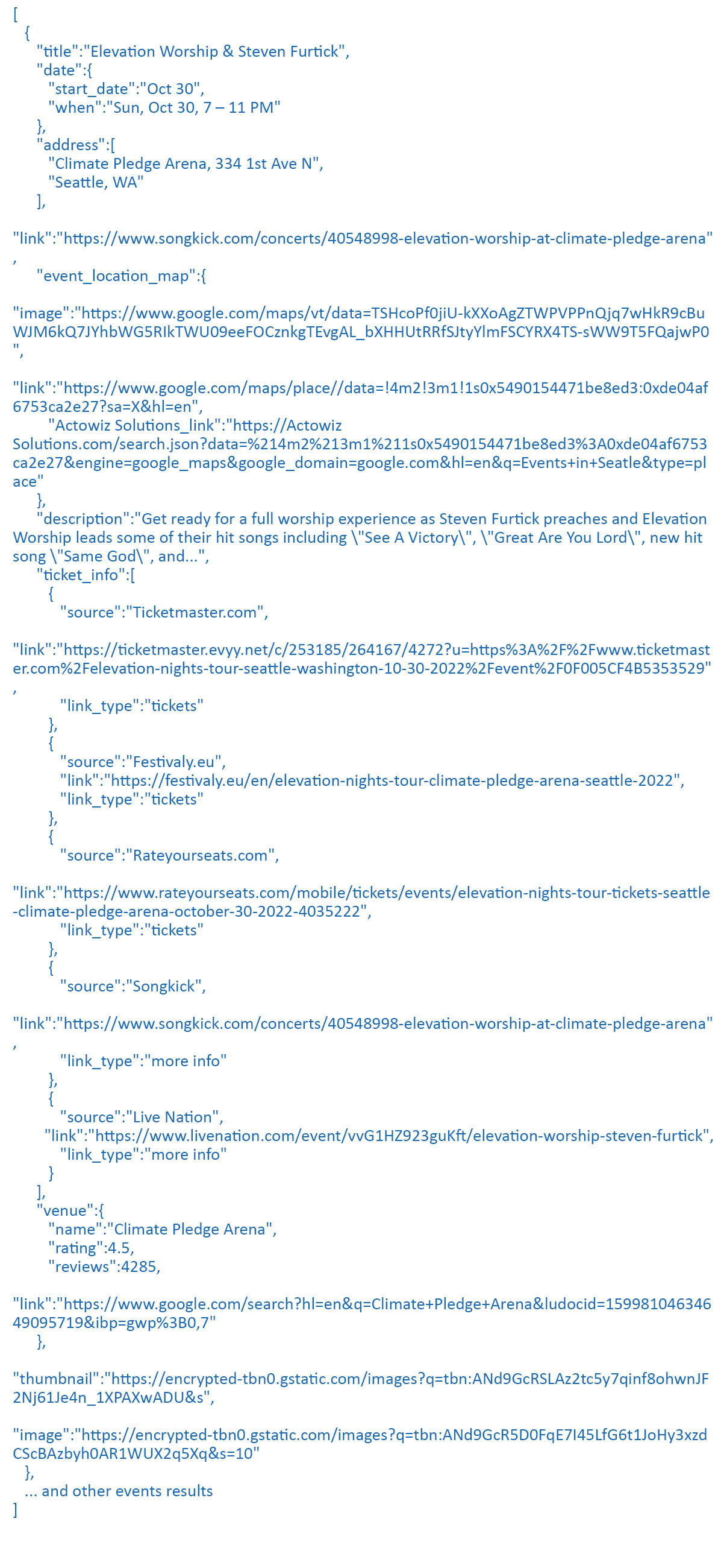 How to Scrape Google Events Results Data with Nodejs?