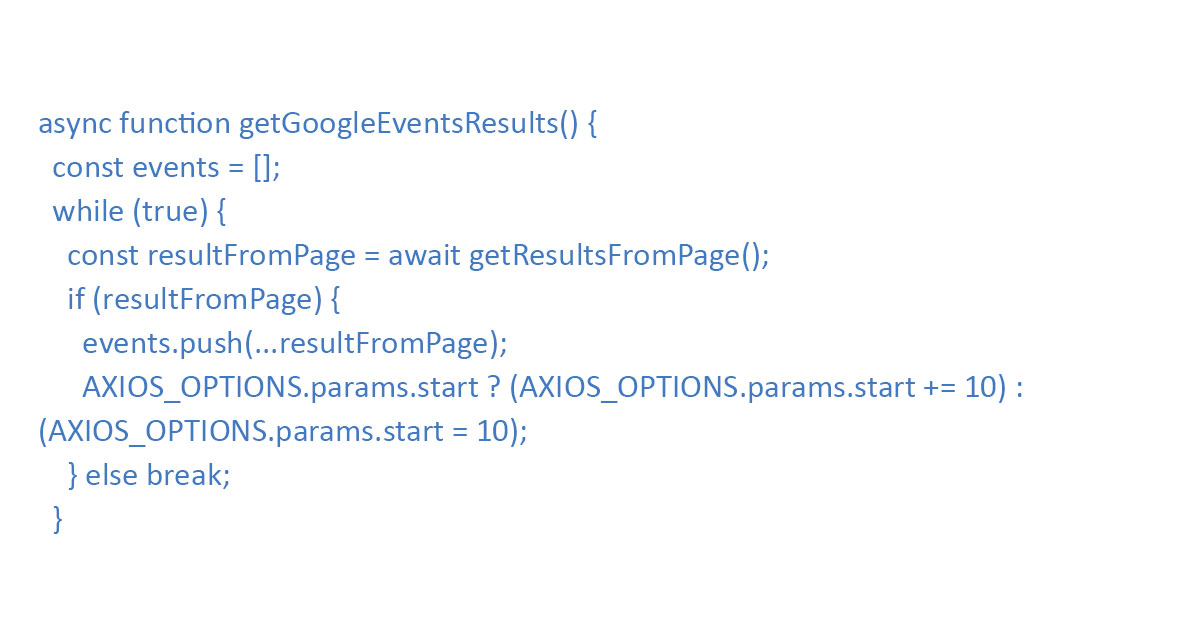 How to Scrape Google Events Results Data with Nodejs?