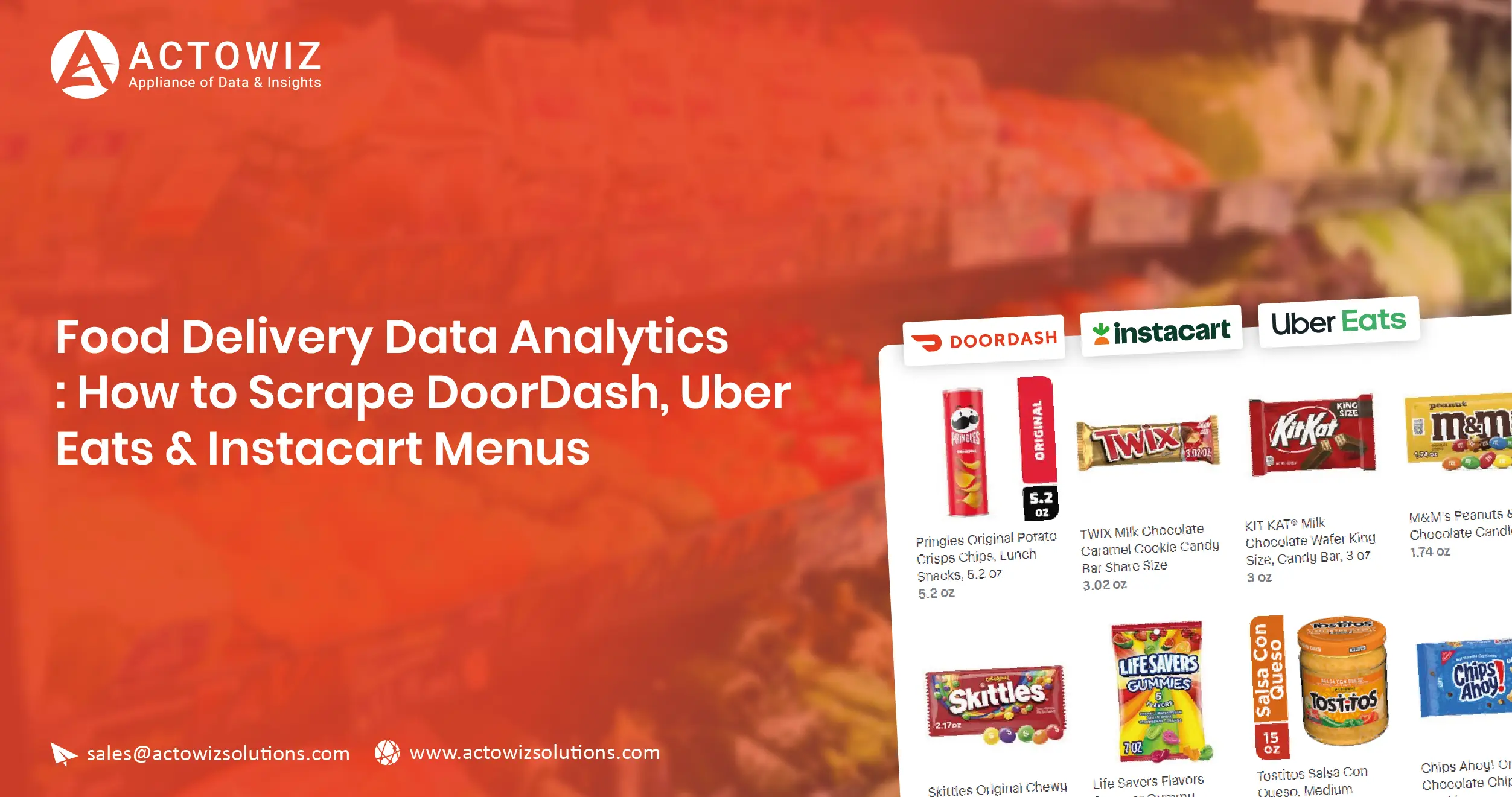 Food Delivery Data Scraping | DoorDash, Uber Eats, Instacart Analytics