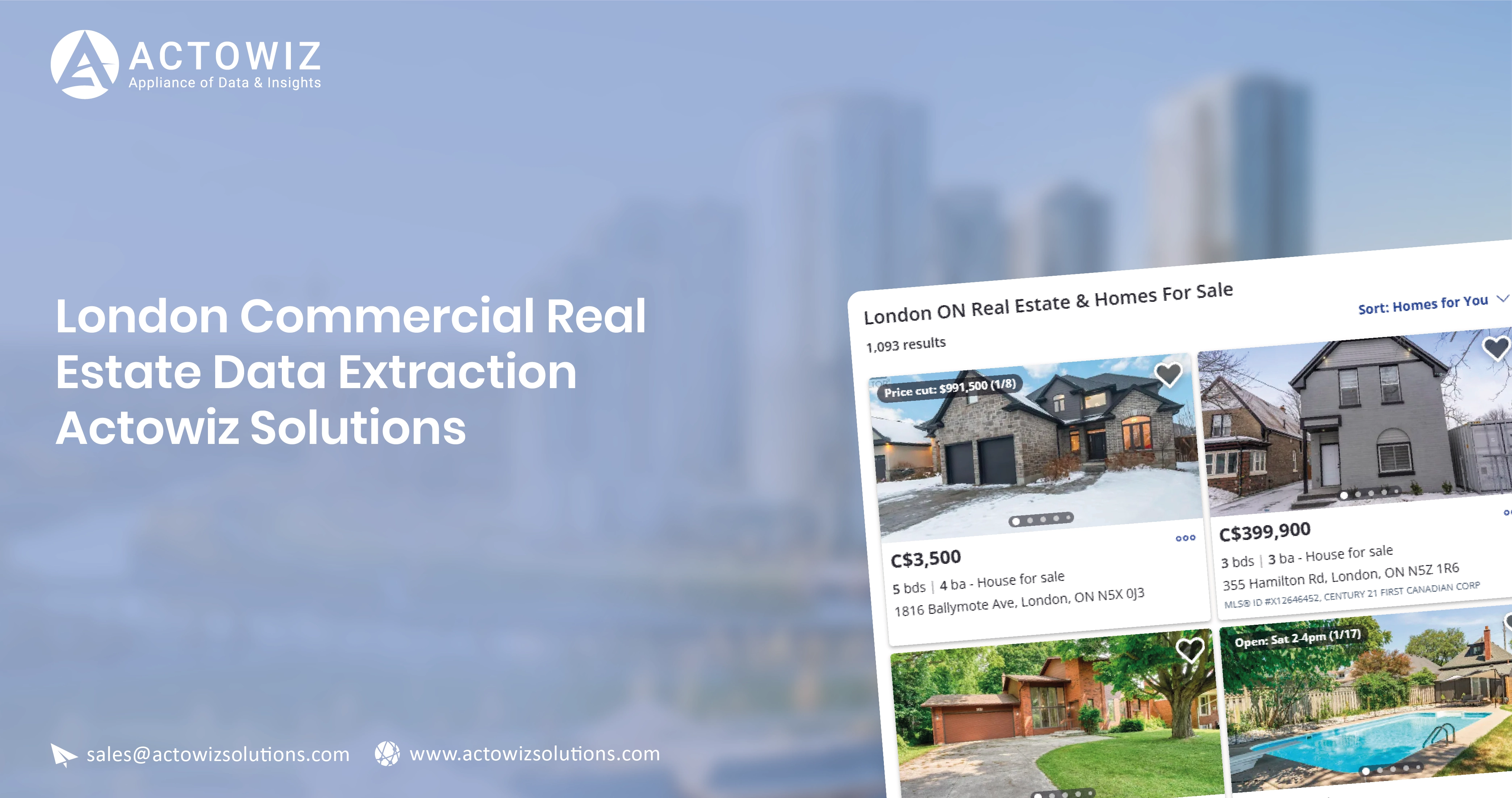London Commercial Real Estate Data Extraction | Actowiz Solutions