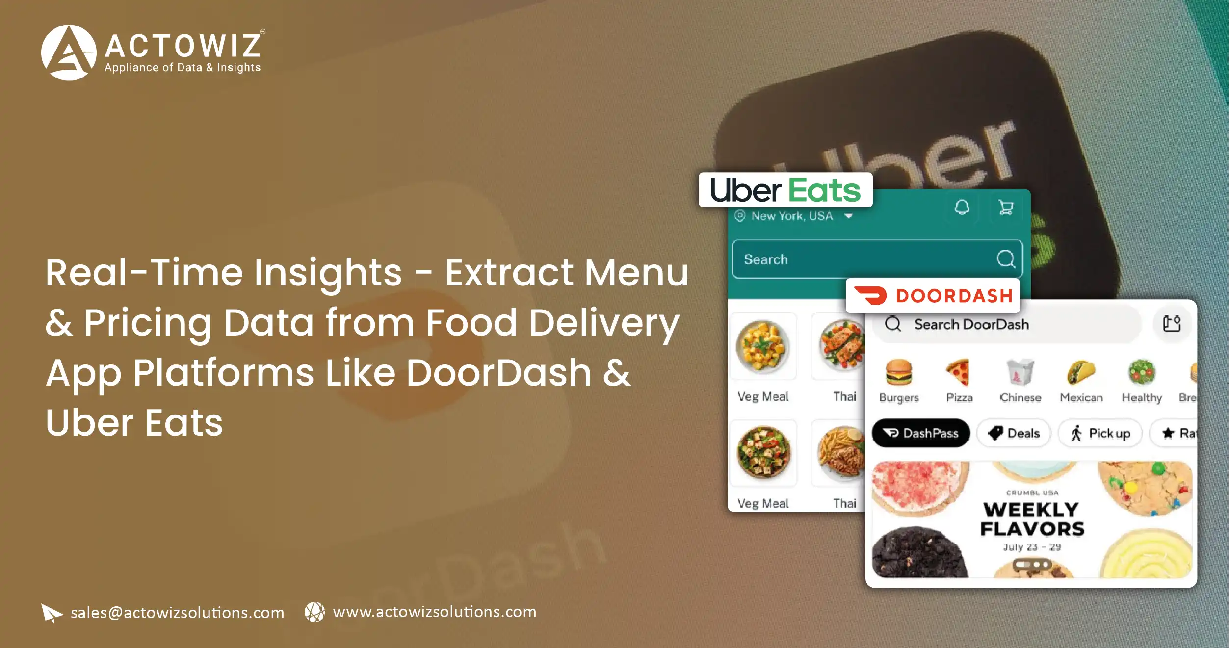 Extract Menu & Pricing Data from Food Delivery App - DoorDash & Uber Eats