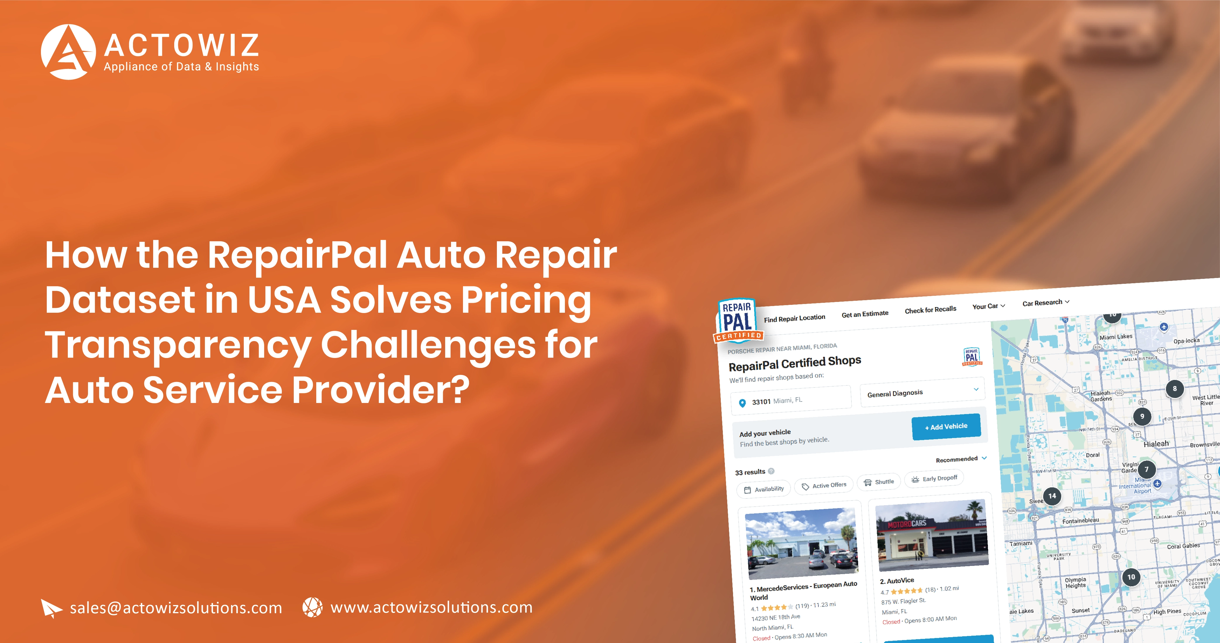 RepairPal Auto Repair Dataset in USA