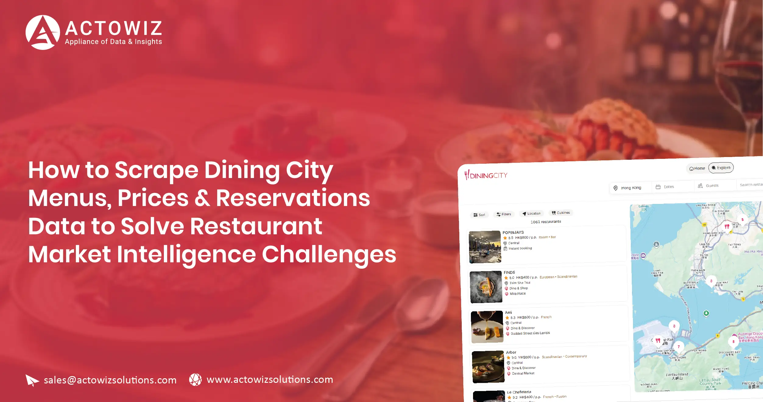 Scrape Dining City Menus, Prices & Reservations Data