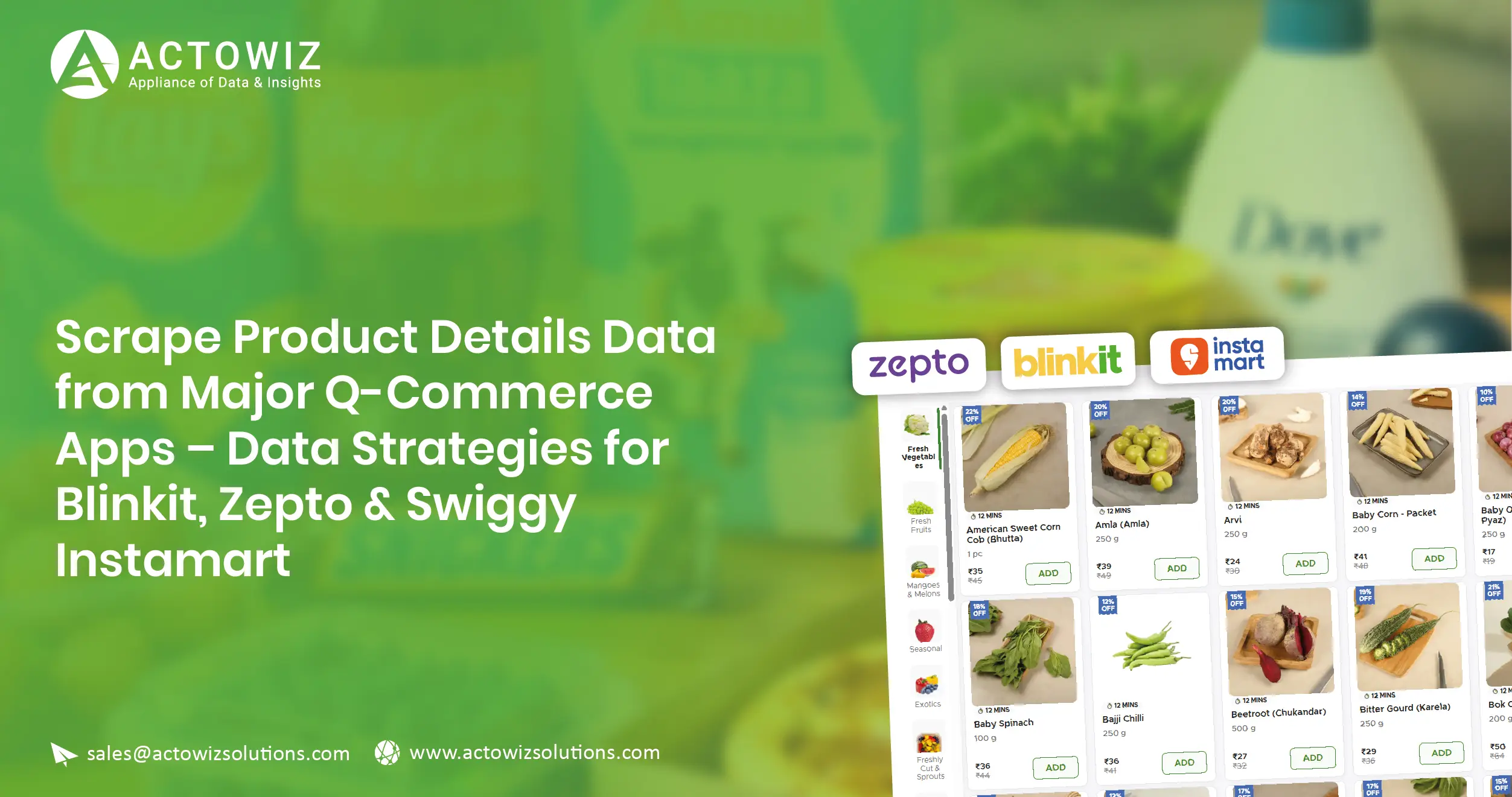 Scrape Product Details Data from Major Q-Commerce Apps