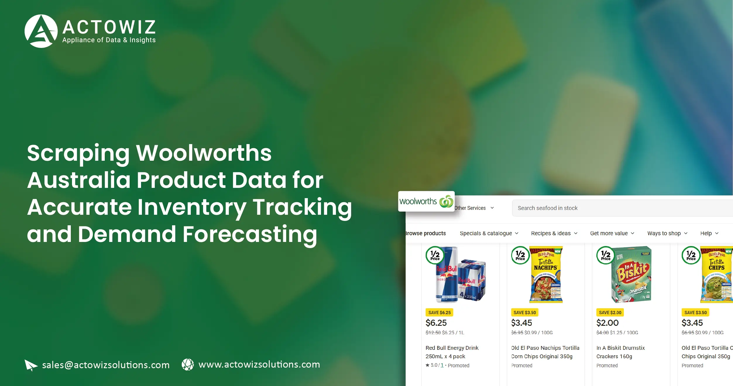 Scraping Woolworths Australia Product Data