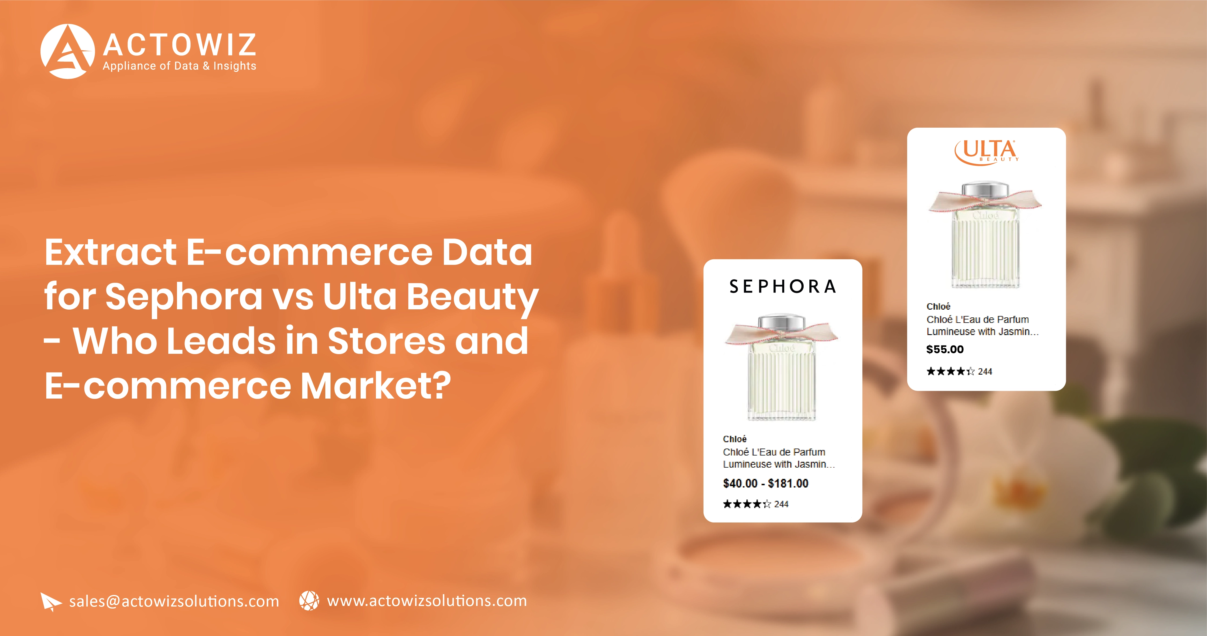 Extract E-commerce Data for Sephora vs Ulta Beauty
