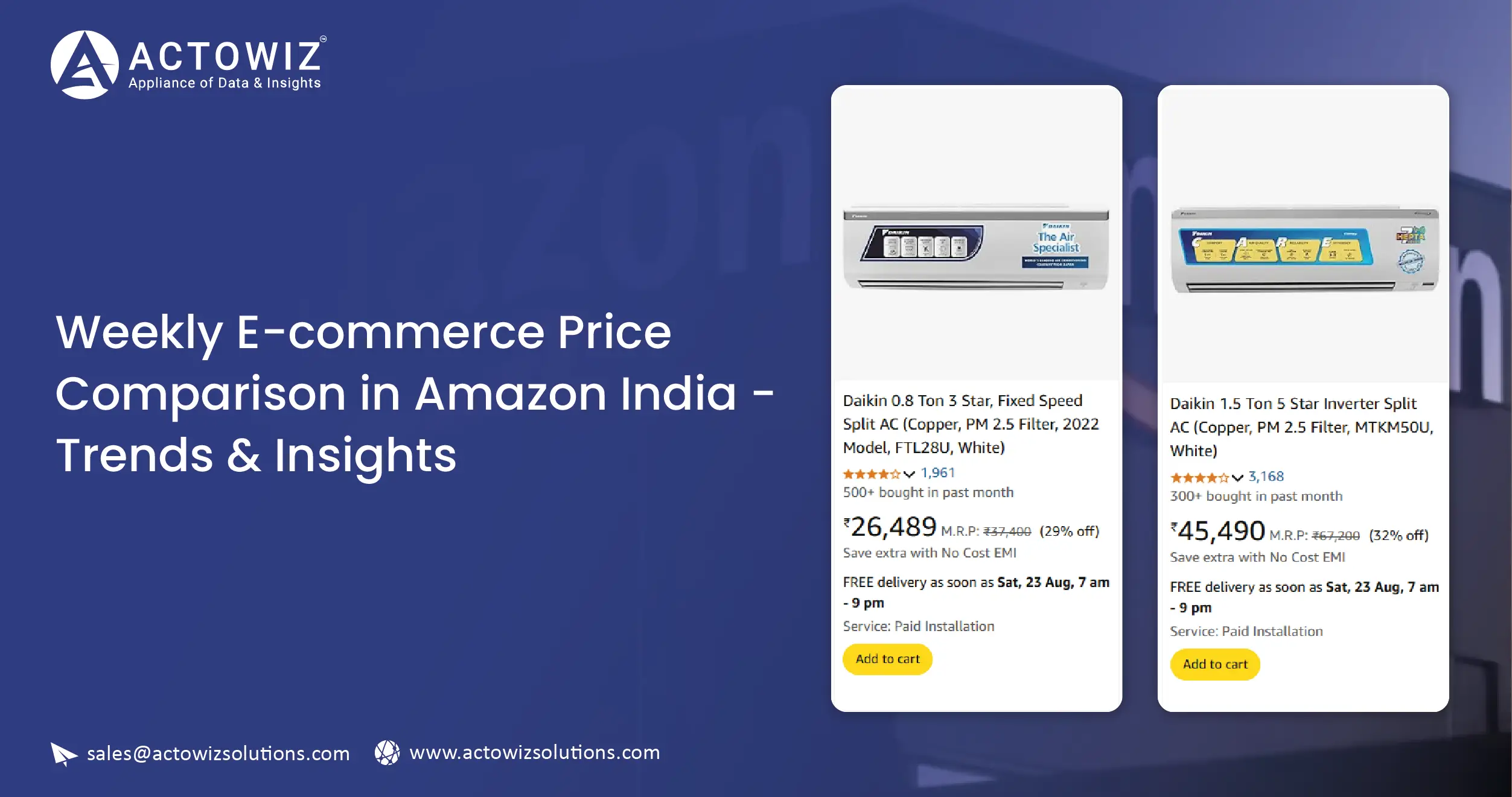 Weekly E-commerce Price Comparison in Amazon India